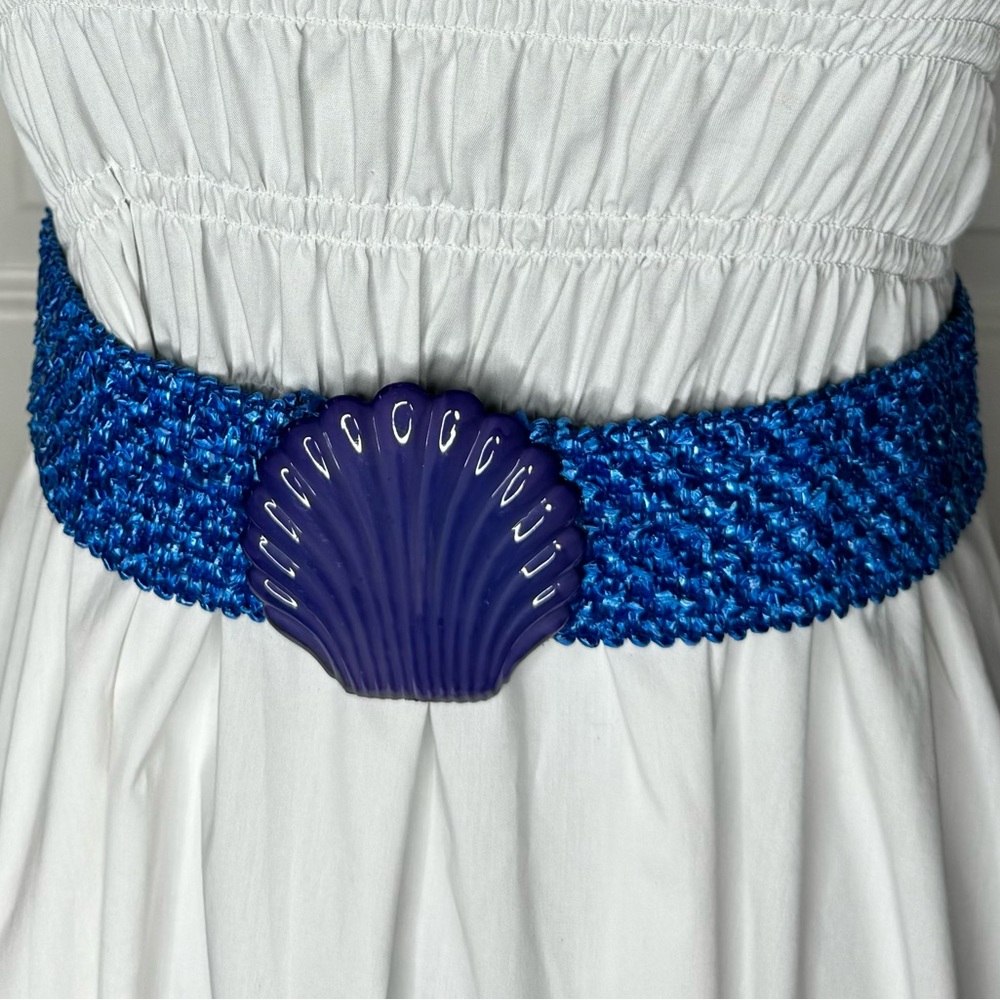 Vintage Electric Blue Stretchy Mermaid Belt With Blue… - Gem